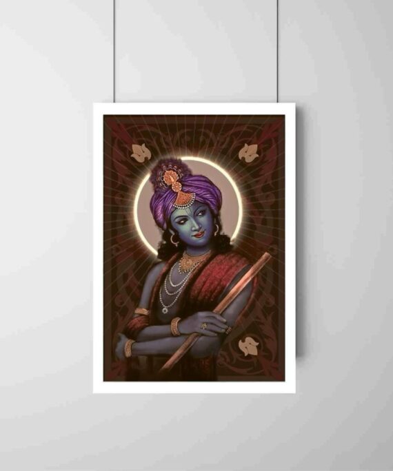 Krishna Wall Poster | Krishna’s Feet Wall Art - Lagoree Arts