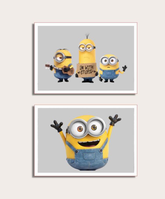 Minion Posters for Kid’s Room, A4, Set of 2 - Lagoree Arts
